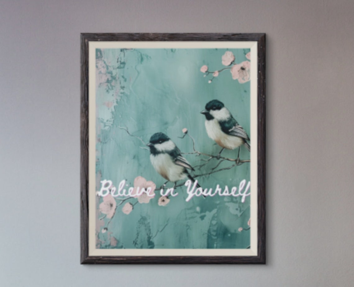 Printable Birds on Branch Oil Painting | Vintage Art Print | Classy ...