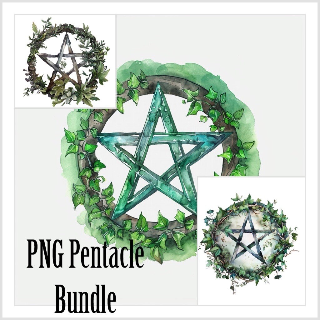 Watercolor Pentacle Bundle | PNG Clipart | No Background Clip Art ...