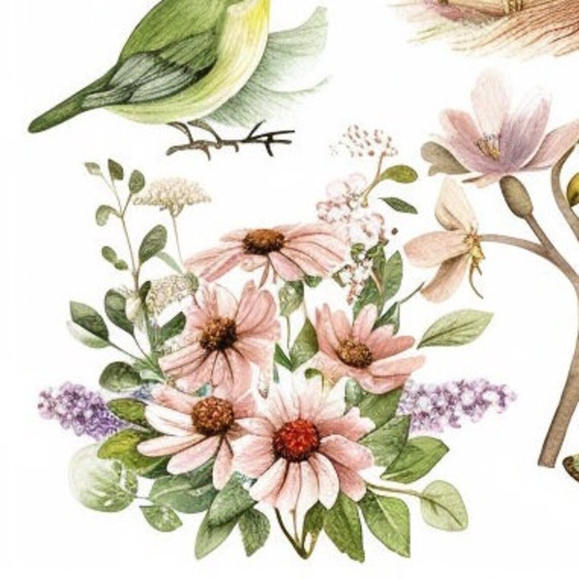 Cottage Core Clip Art Bundle Digital Scrapbook Watercolor Clip Art ...