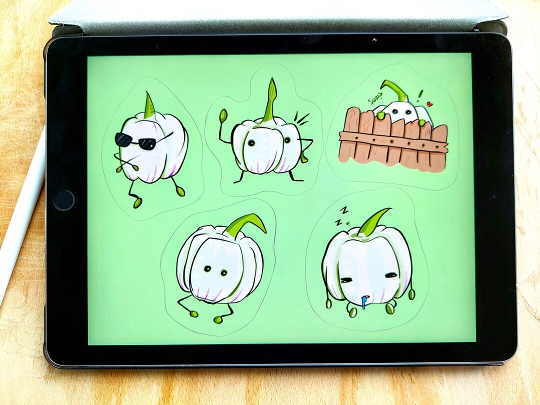 10 Garlic Sticker Bundle Pack (digital) - Etsy