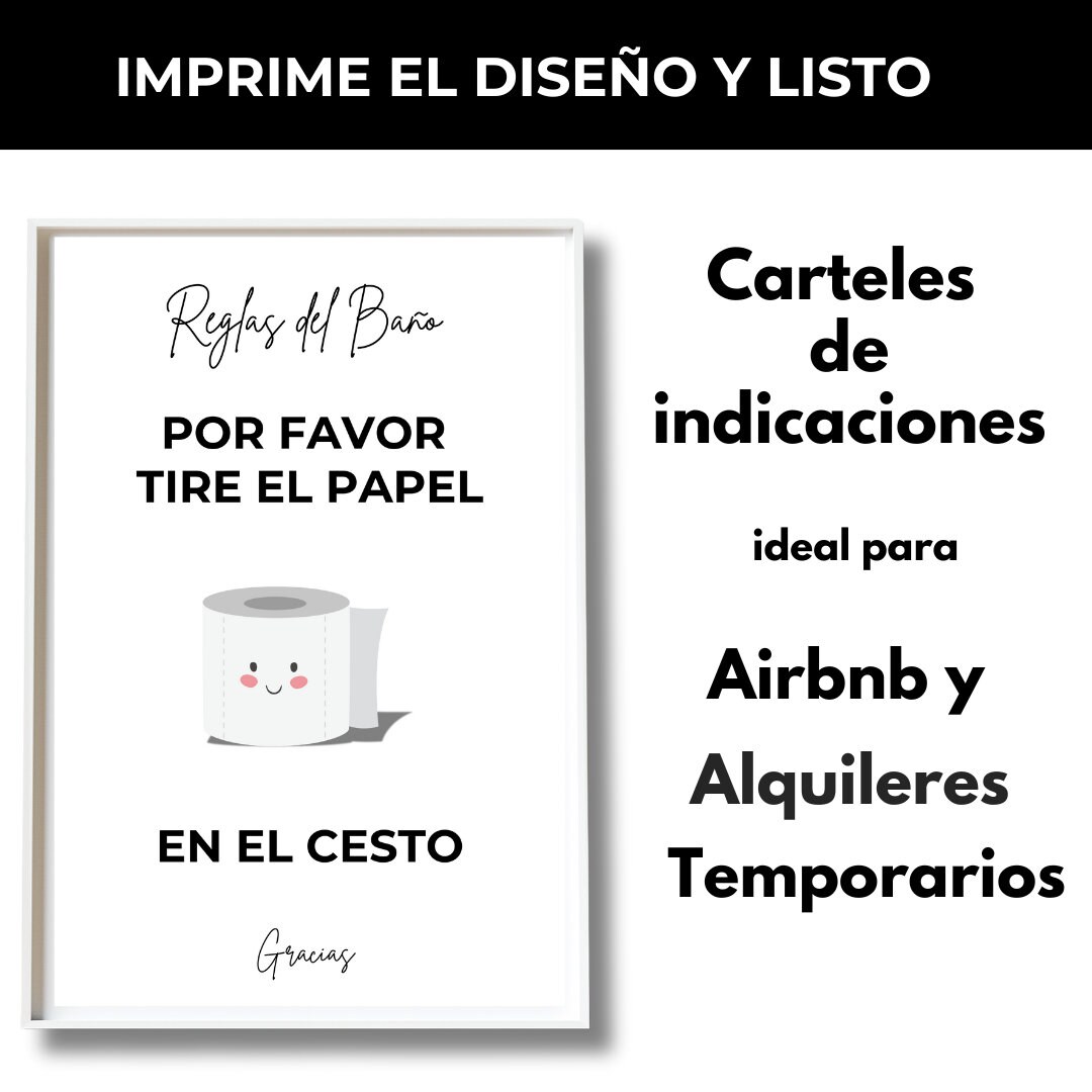 Airbnb Editable Template, Modern Rental Poster, Hostel Leave, Picture ...