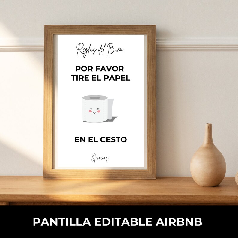Airbnb Editable Template, Modern Rental Poster, Hostel Leave, Picture ...