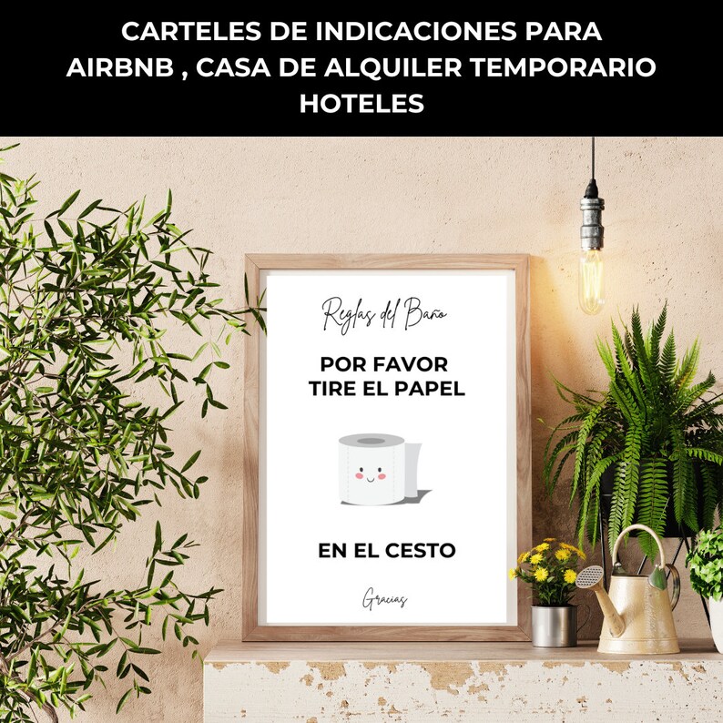 Airbnb Editable Template, Modern Rental Poster, Hostel Leave, Picture ...