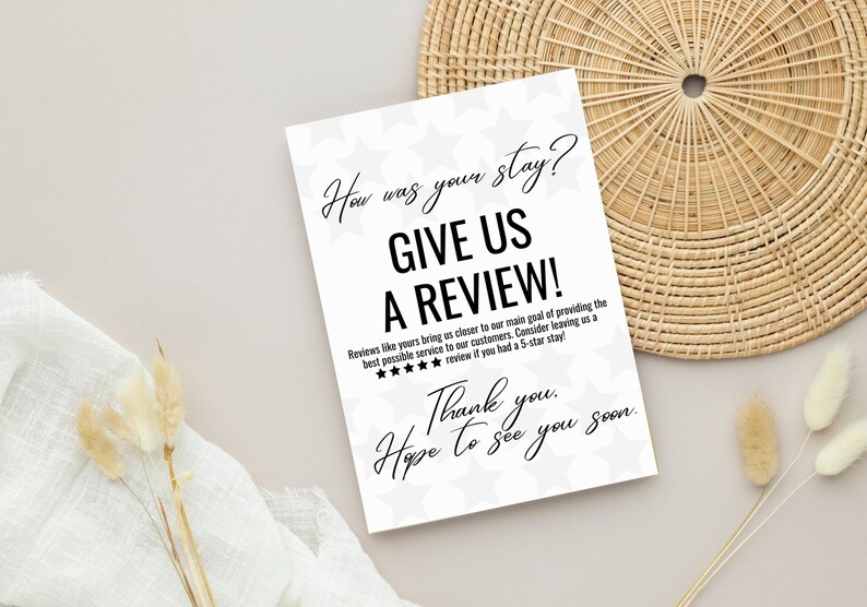 Airbnb Rating Editable Template, Modern Rental Rating Poster, Hostel ...