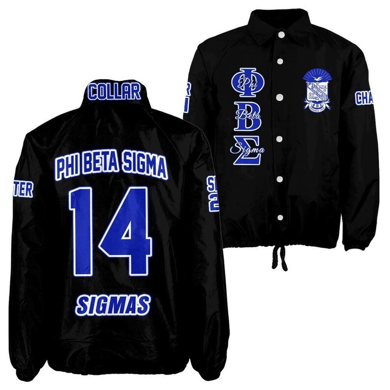 Phi Beta Sigma Custom Black Line Jacket, Fraternity Crossing Jacket ...