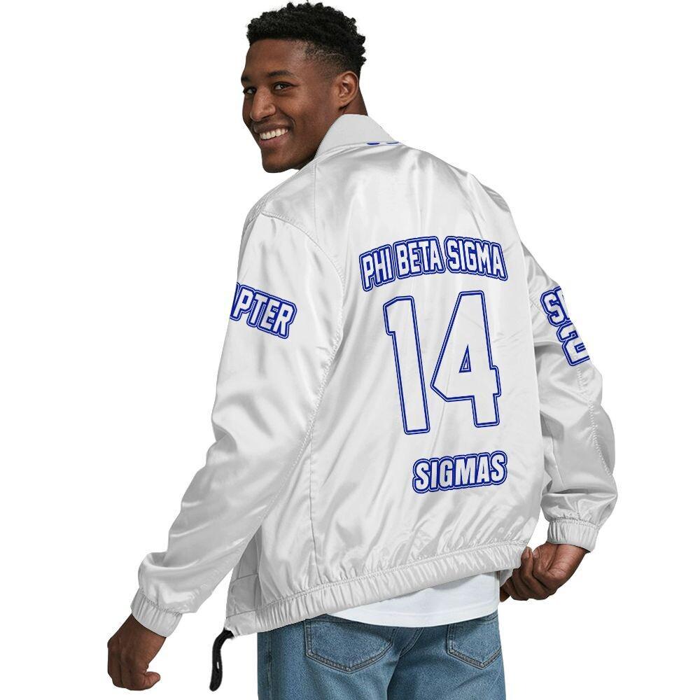 Phi Beta Sigma Custom White Line Jacket Fraternity Crossing Jacket 9973