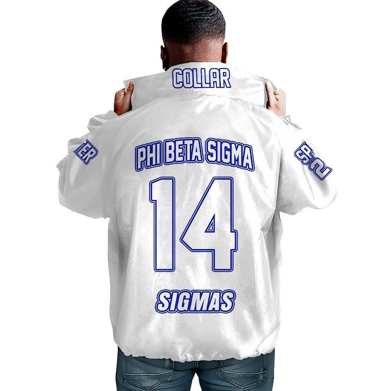 Phi Beta Sigma Custom White Line Jacket, Fraternity Crossing Jacket ...