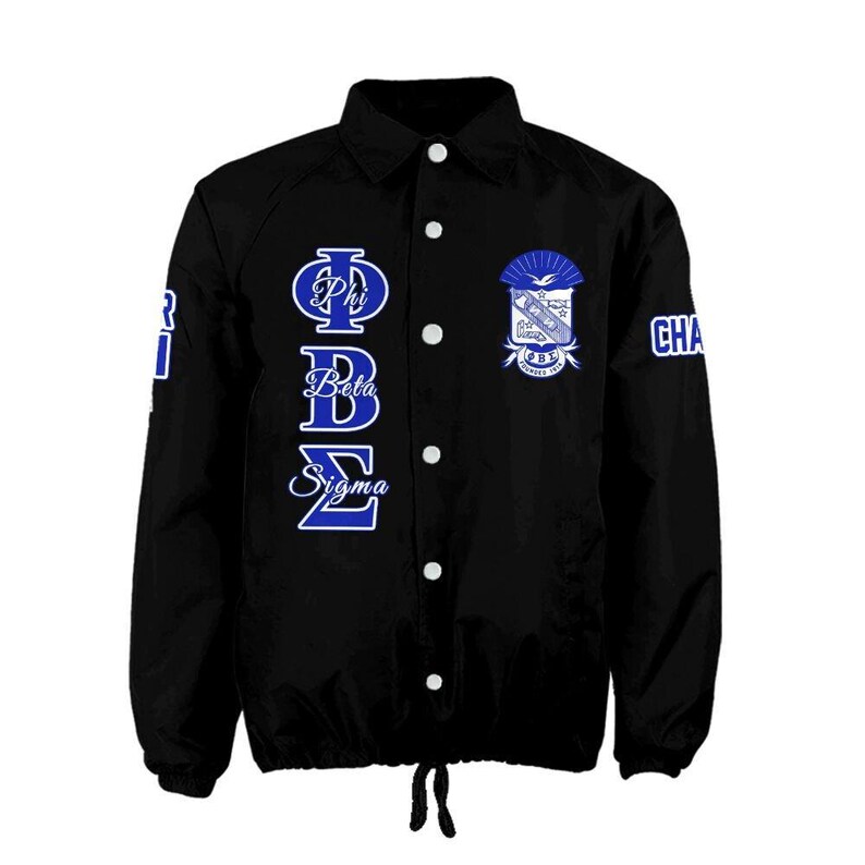 Phi Beta Sigma Custom Black Line Jacket, Fraternity Crossing Jacket ...