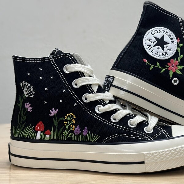 Floral Converse - Etsy
