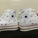 Music Notes Embroidered Converse High Tops, 1970s Style - Etsy