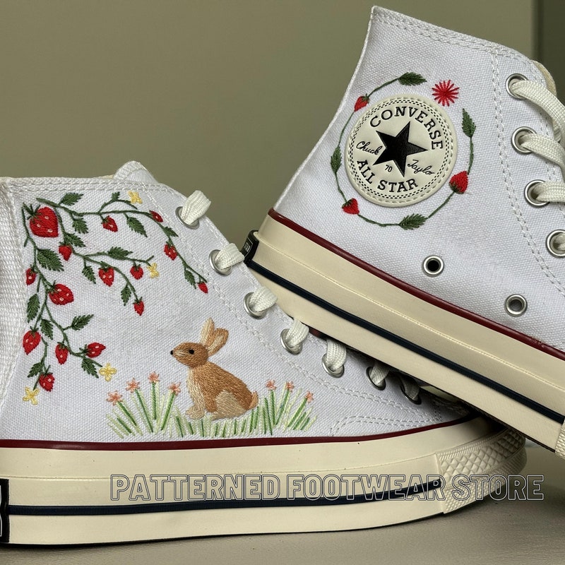 Embroidered Shoes - Etsy
