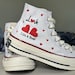 Customizable Embroidered Converse High Tops – Love Heart Design - Etsy