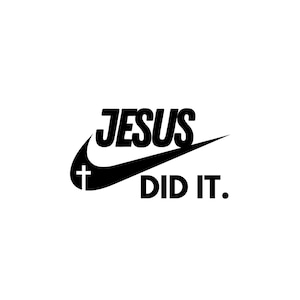 Jesus Did It Nike Check Digital Dowload - Etsy