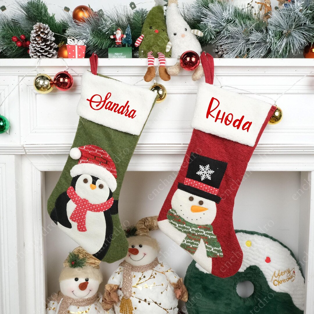 Custom Stockings With Names, Family Christmas Stockings, Embroidered ...