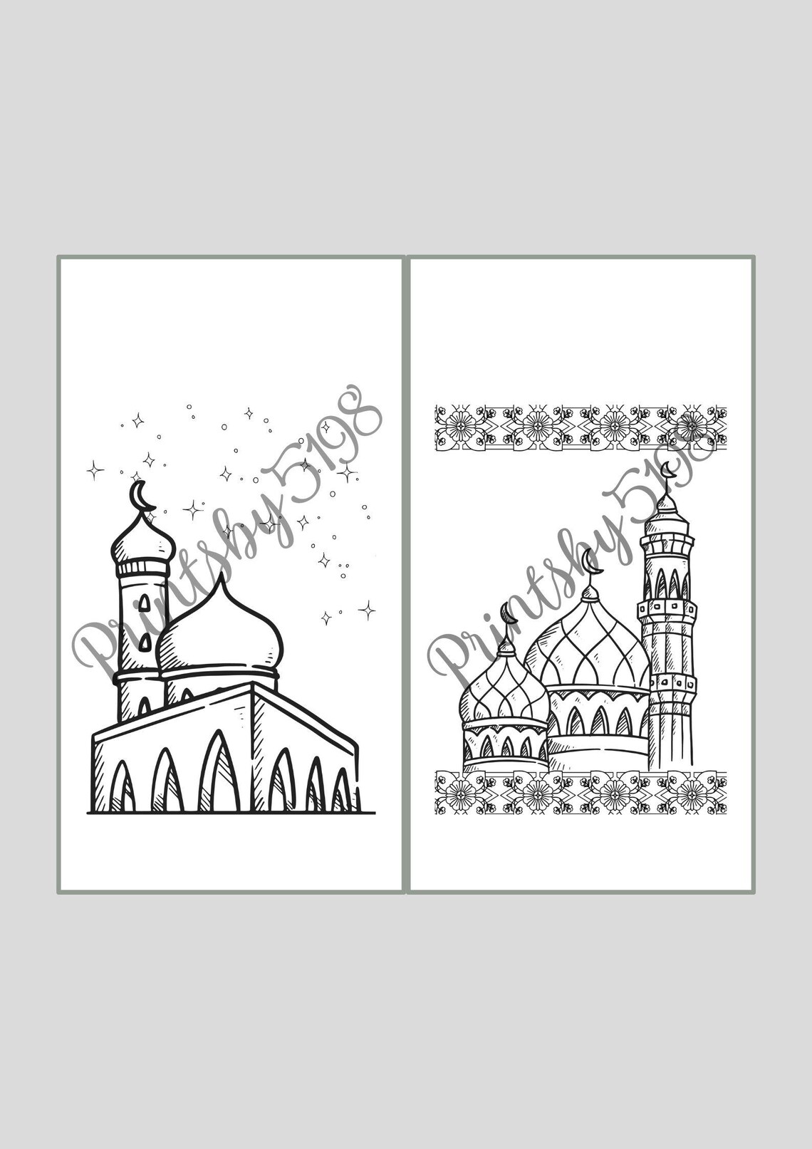 Our Mosque Coloring Printable Booklet - Etsy