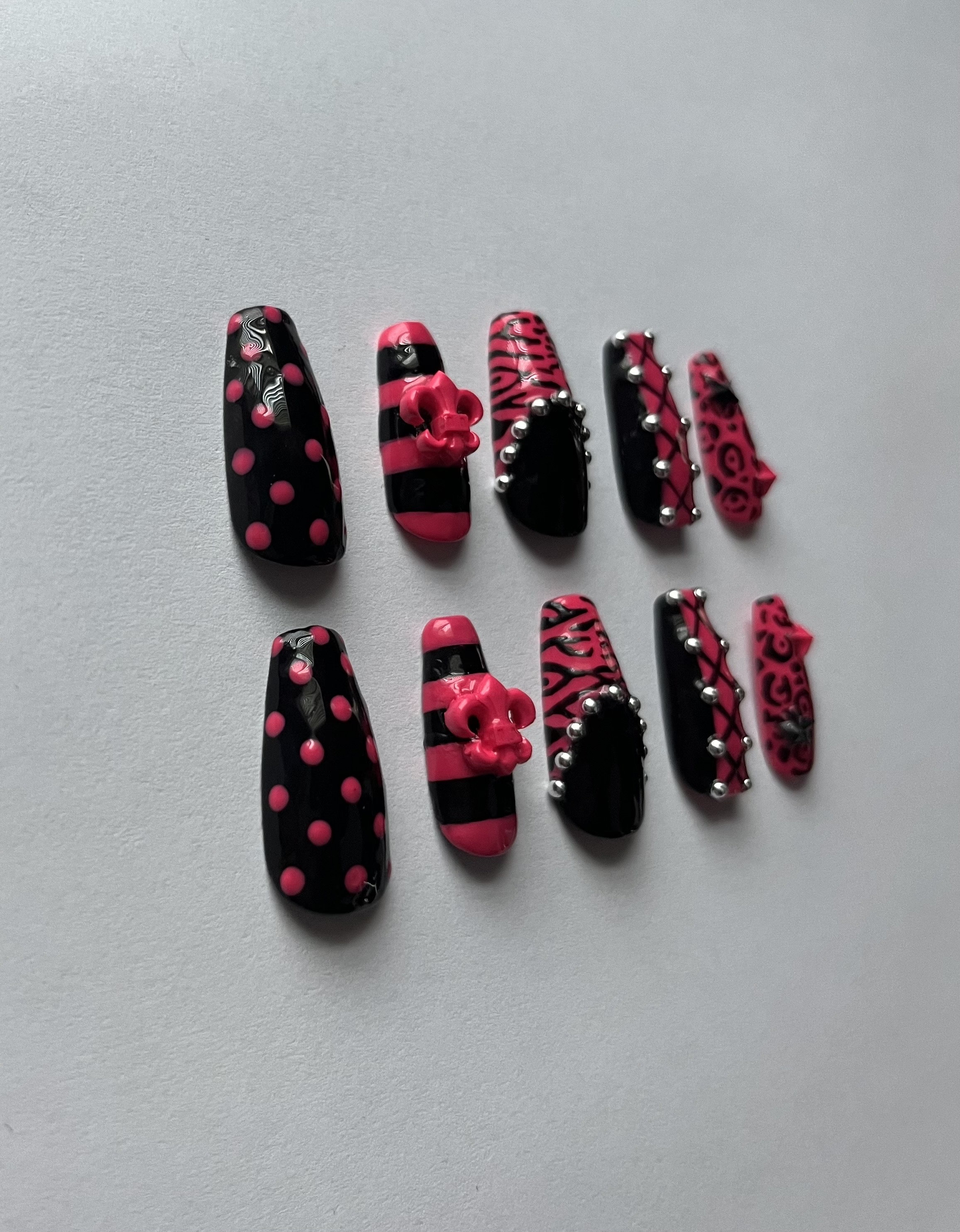 Cute 2000s Inspired Pink Nails - Etsy