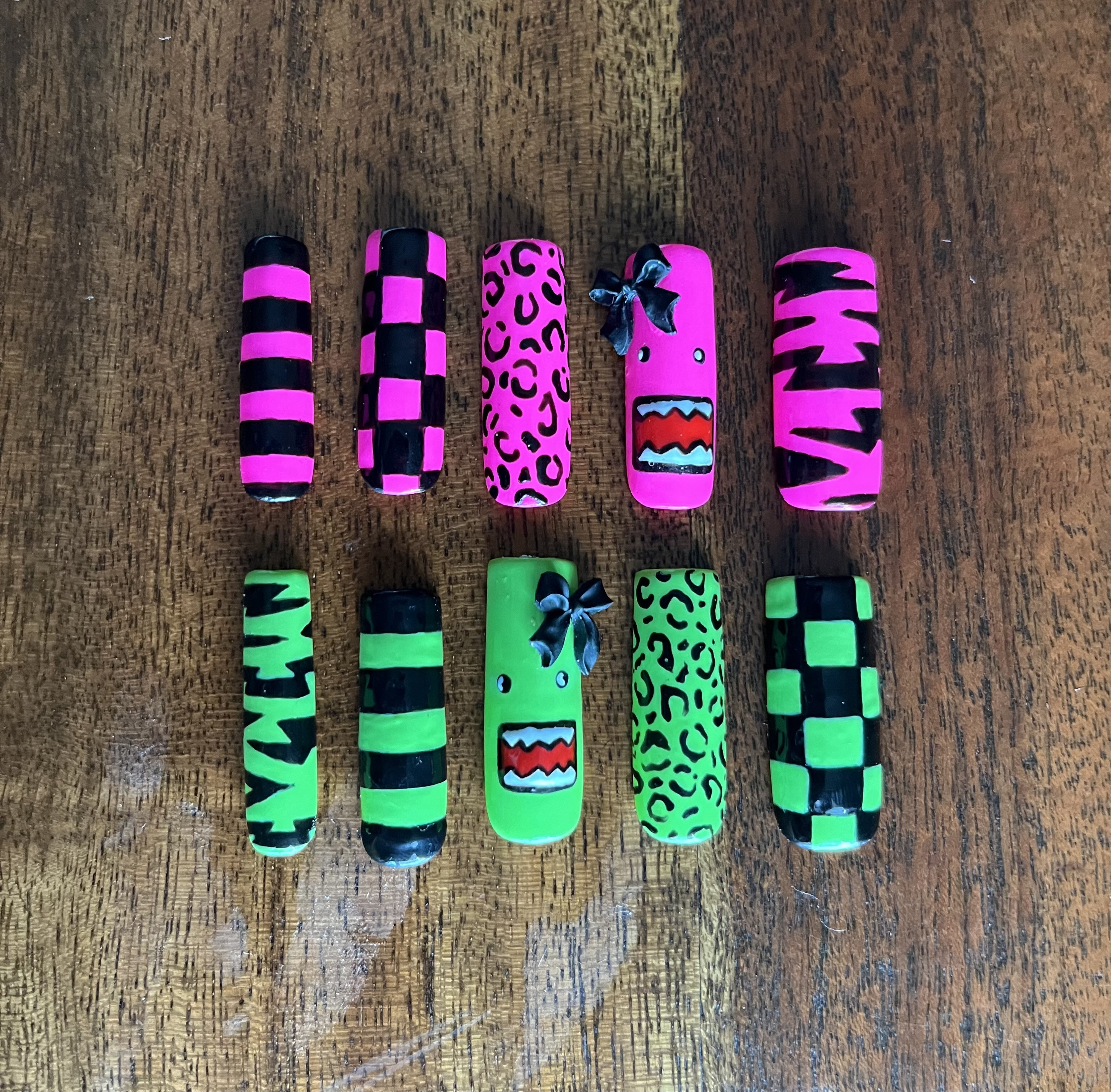 Scene Core Nails/ Y2k/ Press on Nails/ Custom Press on Nails - Etsy