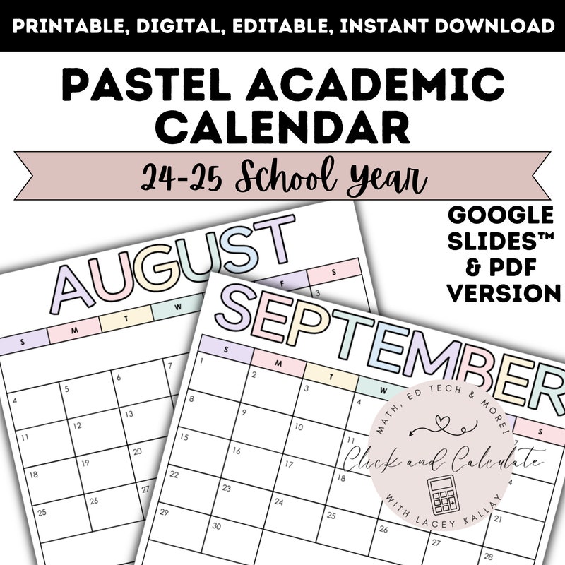 Editable Calendar - Etsy