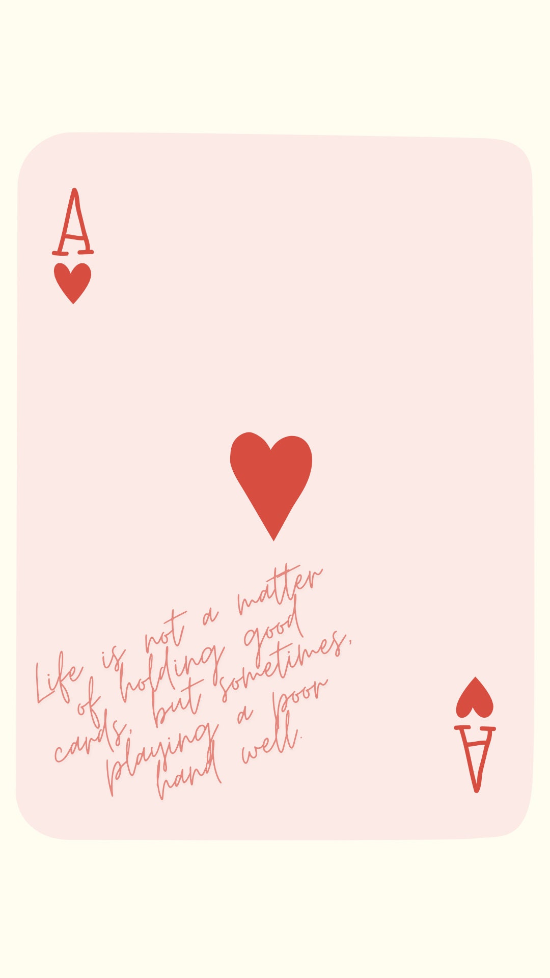 Playing Card Saying Poster - Etsy
