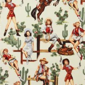 From the Hip Pin up Fabric Cowgirls. Alexander Henry Fabric Year 2000 ...