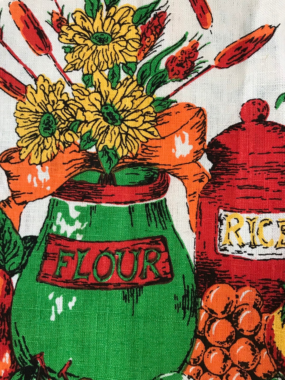 Vintage Linen Kitchen Towels NOS Vintage Tea Towels Fun Kitchen Towel ...