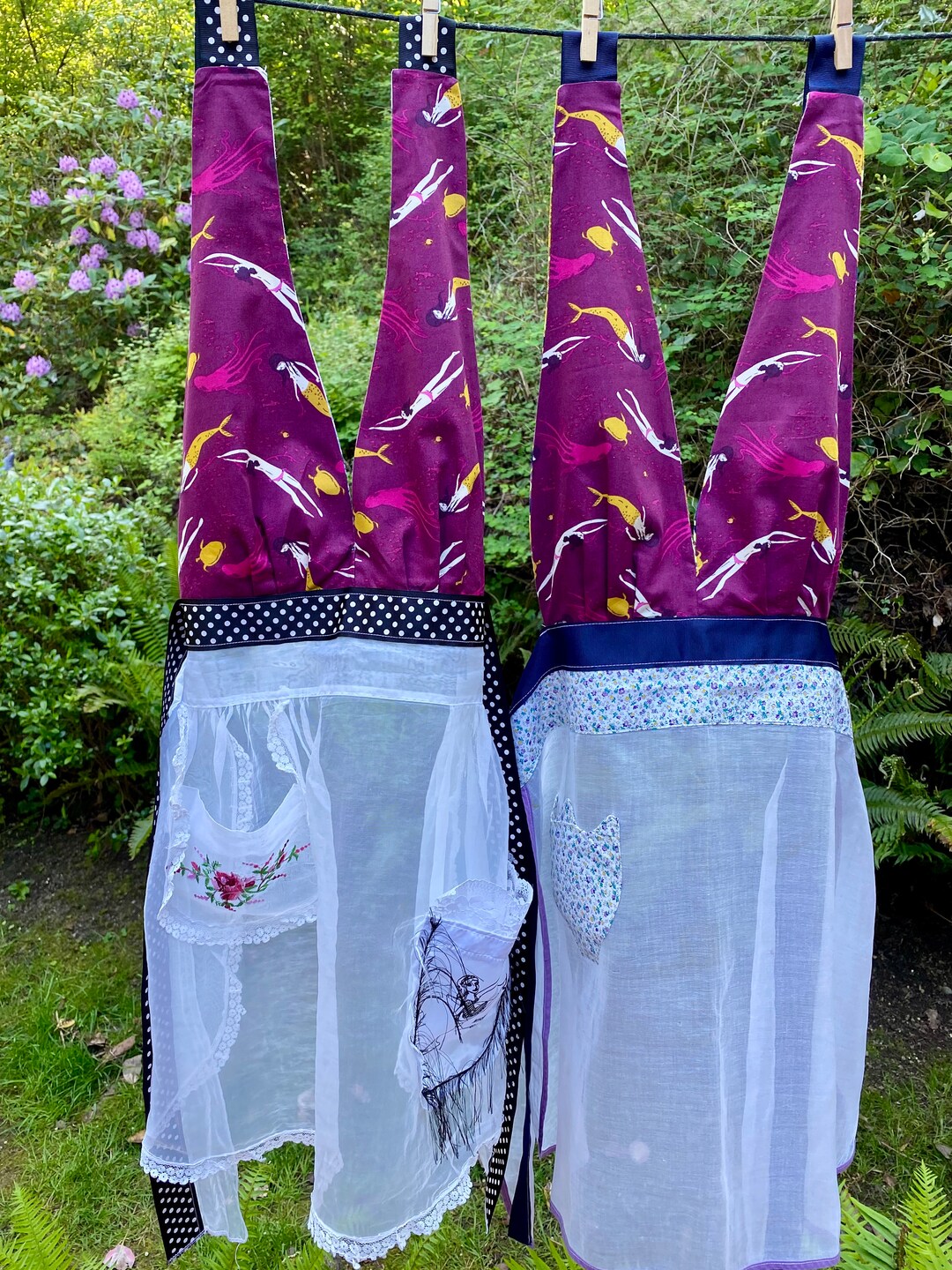 Sheer Sexy Vintage Mermaid Apron Sexy Womens Chiffon Vintage Apron With ...