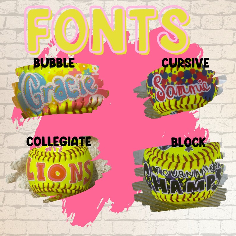 Custom Painted Softball- Graduation - Etsy