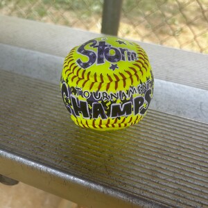 Custom Painted Softball- Star Struck - Etsy