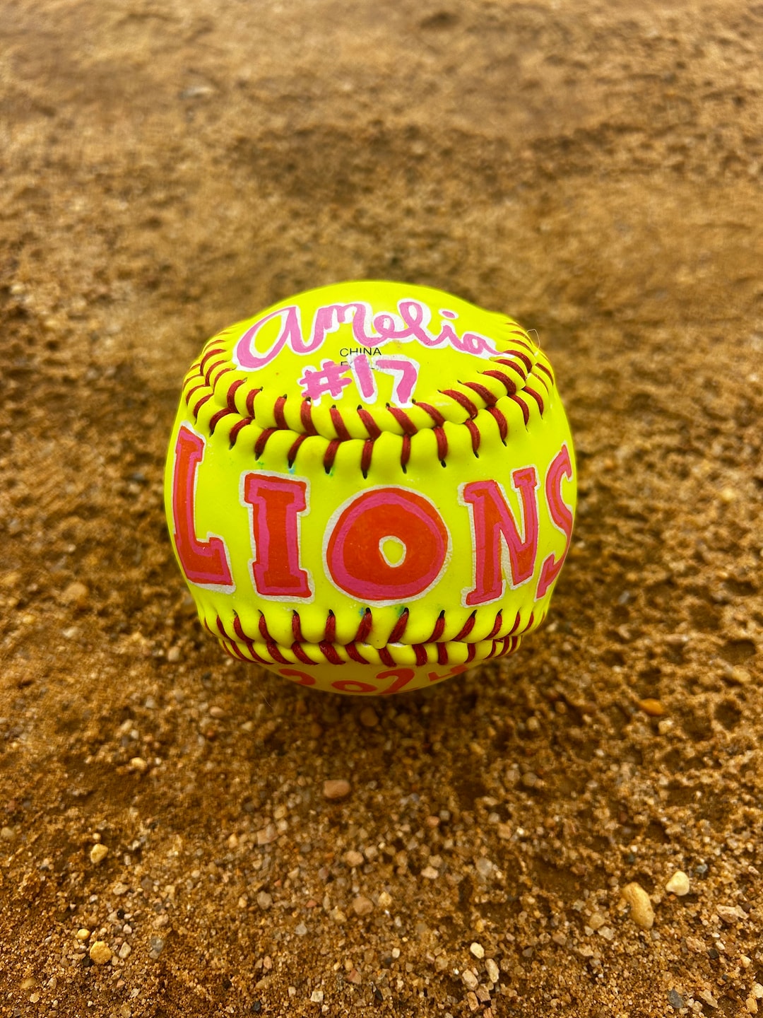 Custom Painted Softball- Simple - Etsy