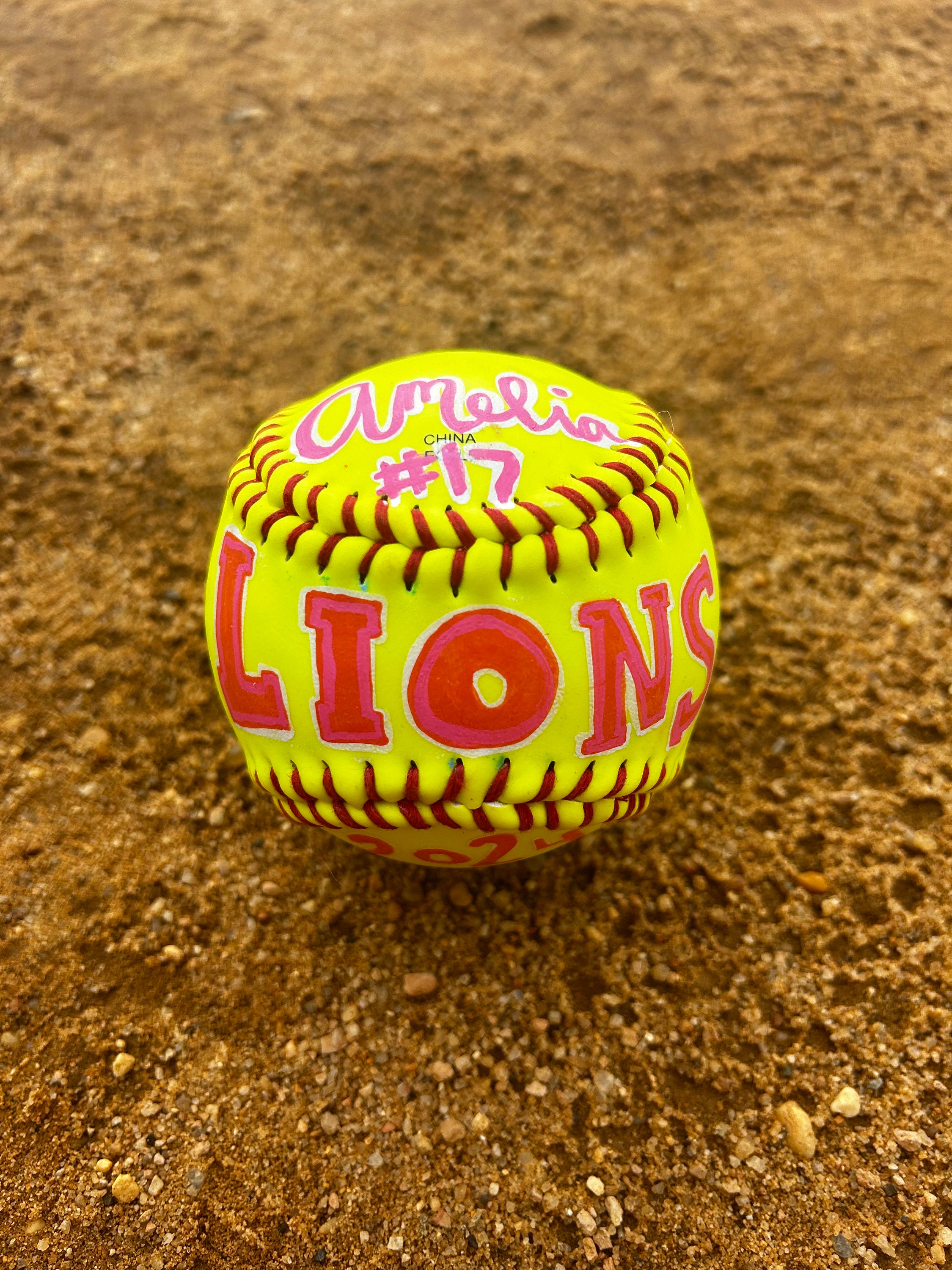 Custom Painted Softball- Simple - Etsy