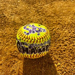 Custom Painted Softball- Star Struck - Etsy