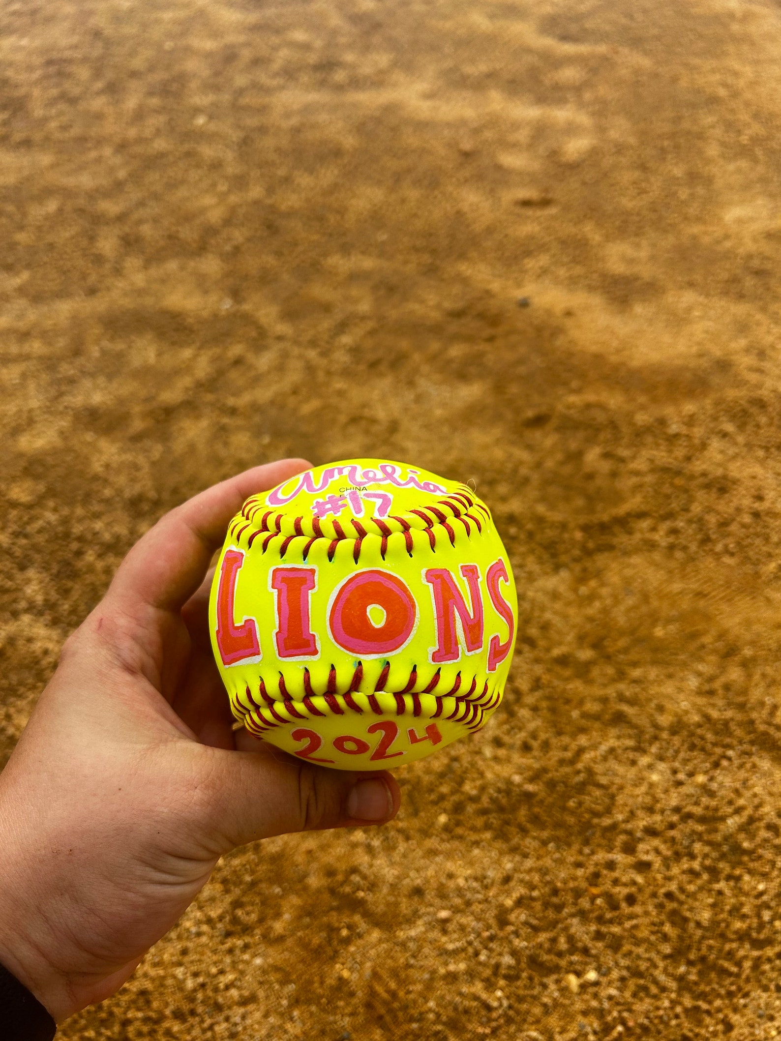 Custom Painted Softball- Simple - Etsy