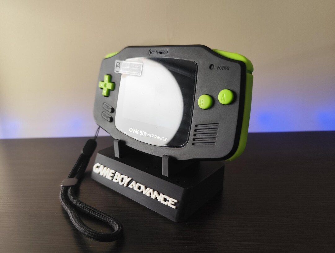 Game Boy Advance Modded, GBA, Black and Green, IPS V5, 2000mah and USB ...