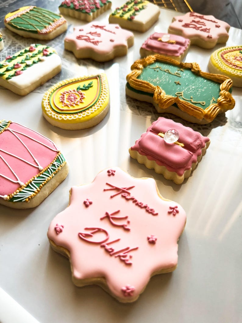 Dholki Desi Wedding Sugar Cookies: Custom Bridal Shower Favors - Etsy