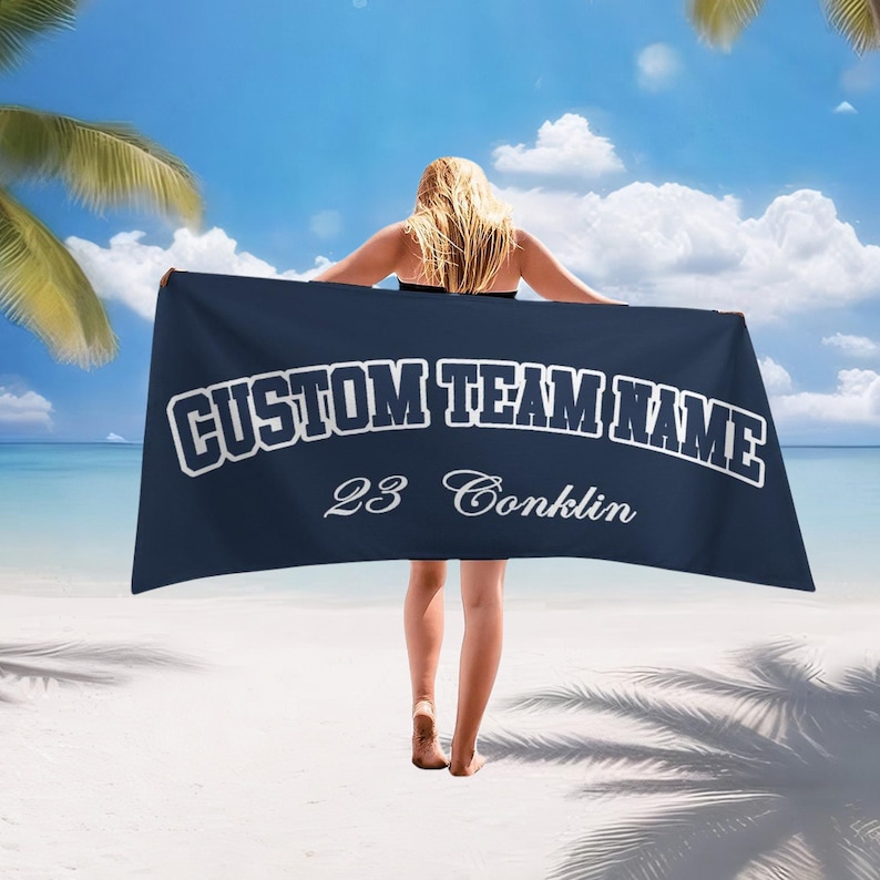Custom College Beach Towel,school Beach Towels,personalized Towels ...