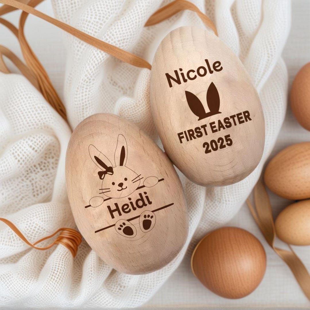 Custom Easter Egg,easter Gift,engraved Custom Wooden Egg,personalized ...