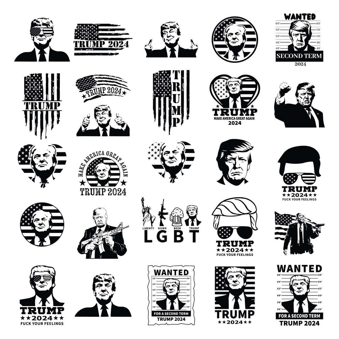 Trump 2024 Svg, 2024 Election, Donald Trump Svg Bundle, Trump Face ...