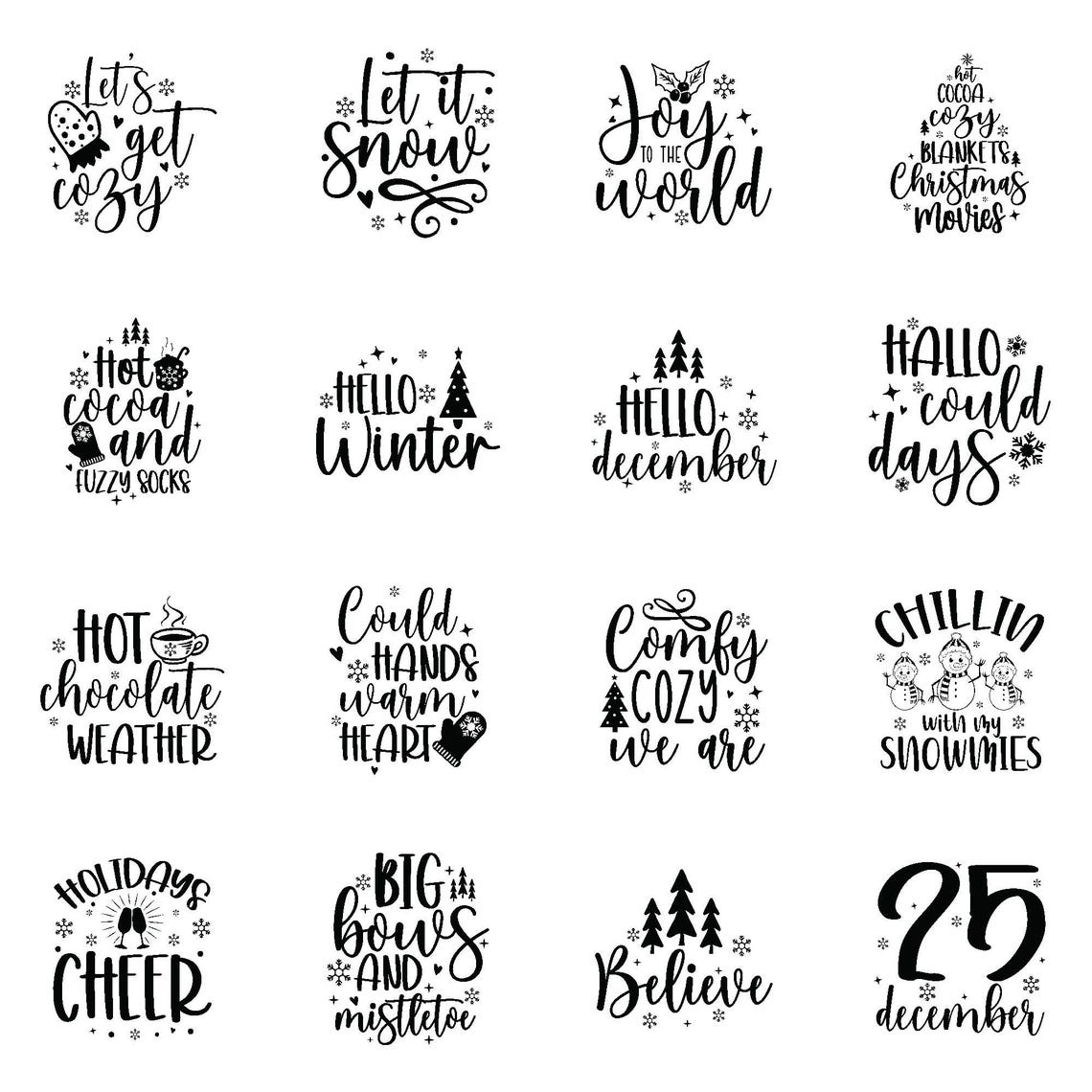 Winter SVG Bundle | Cozy Season Cut Files (digital Download) - Etsy UK