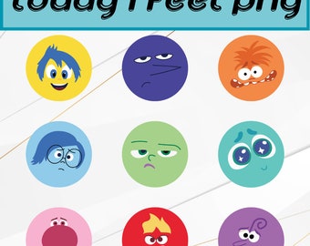 Inside Out Faces Png/svg Bundle,emotionsteam,cartoon Emotions Posters ...