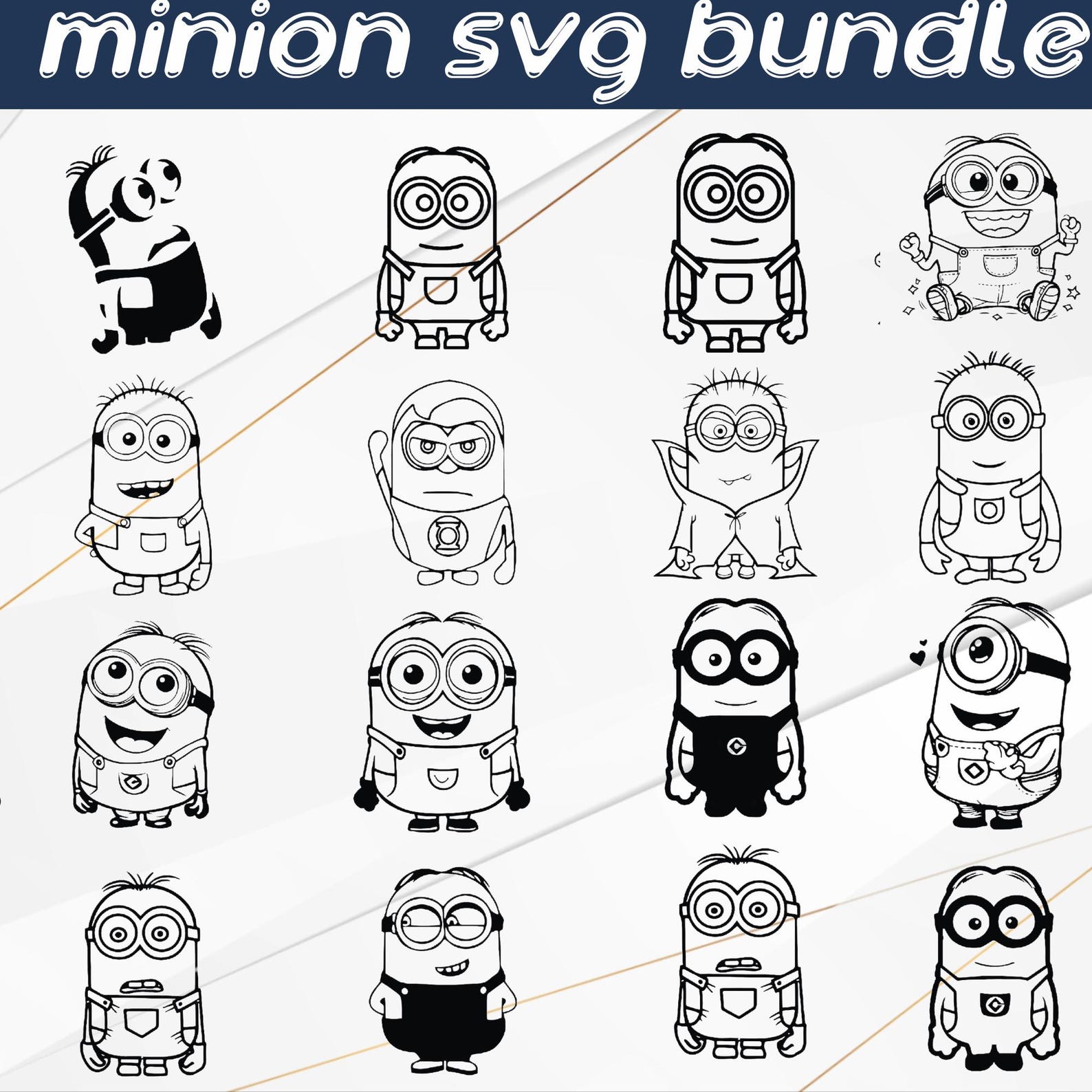 Minion Face Svg Bundle,minion Svg,funny Minion Face,minion Cut File for ...