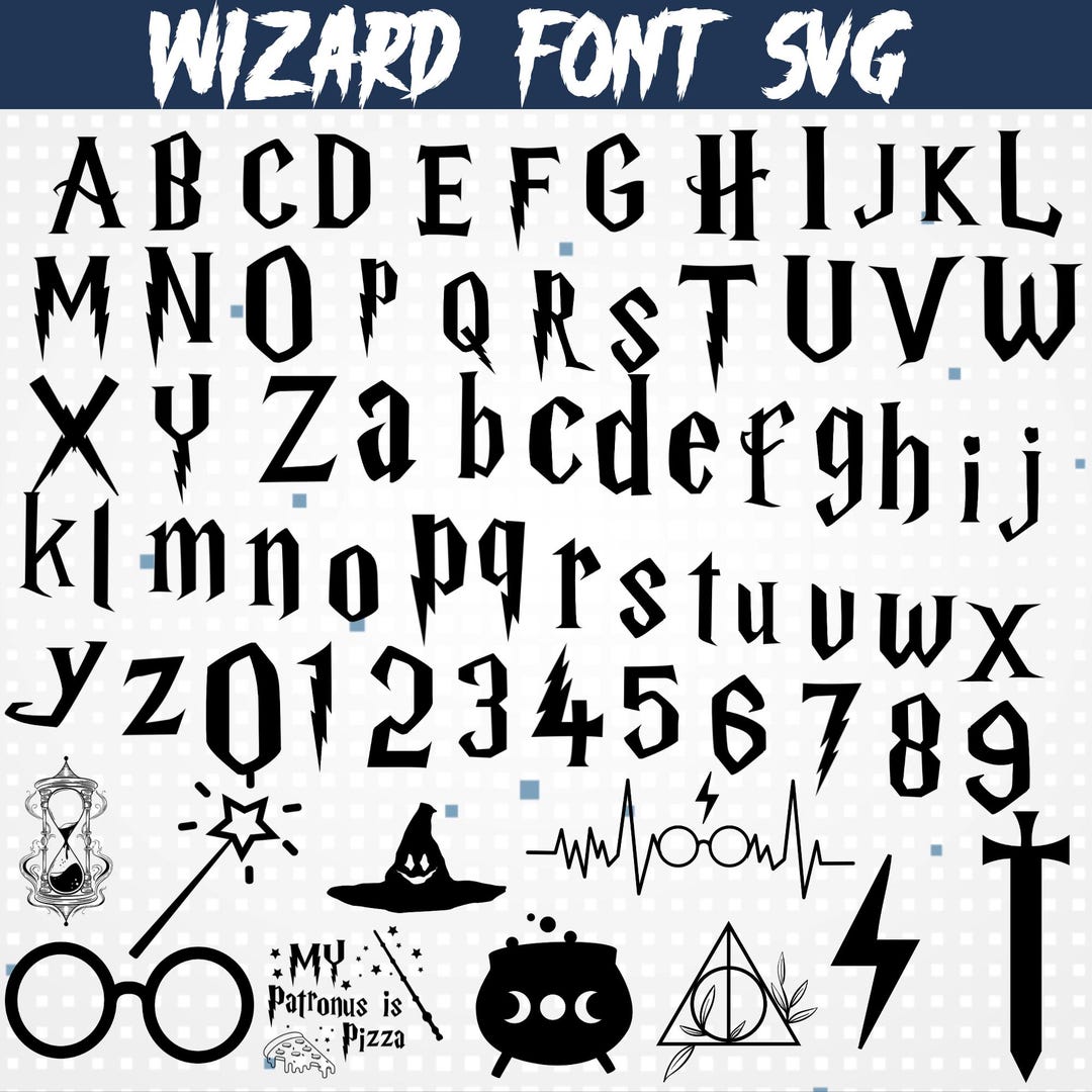 Wizard Font SVG Bundle: Magic School Movie Font (digital Download ...