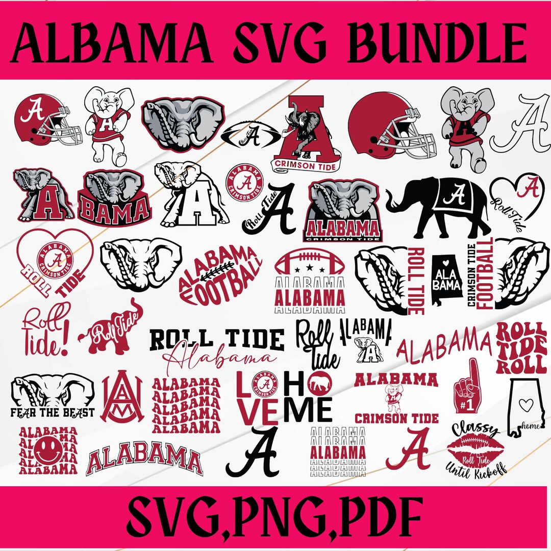 Alabama Svg Bundle, Alabama Sign Svg, Alabama Football Svg, Alabama Png ...
