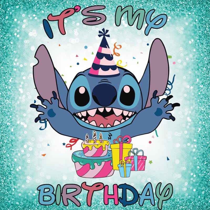 Stitch Happy Birthday Png - Etsy