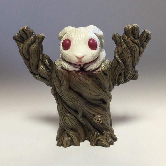 Items similar to Designer Toy Bunny Tree Resin Figure Collectible on Etsy
