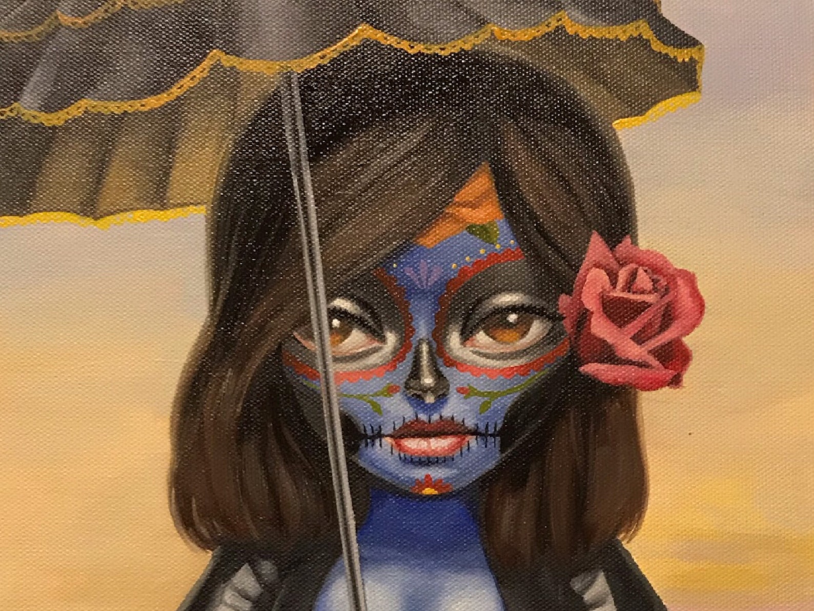Original Catrina Oil Painting Unique One of a Kind | Etsy