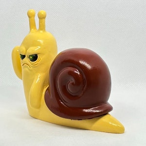 Double-sided Happy and Possessed Kawaii Snail Reversible Resin ...