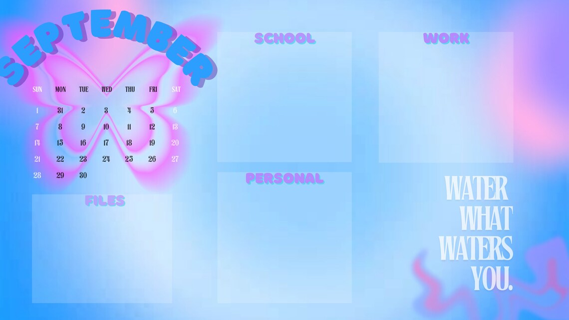 12-month Aura Desktop Organizer Wallpapers - Etsy