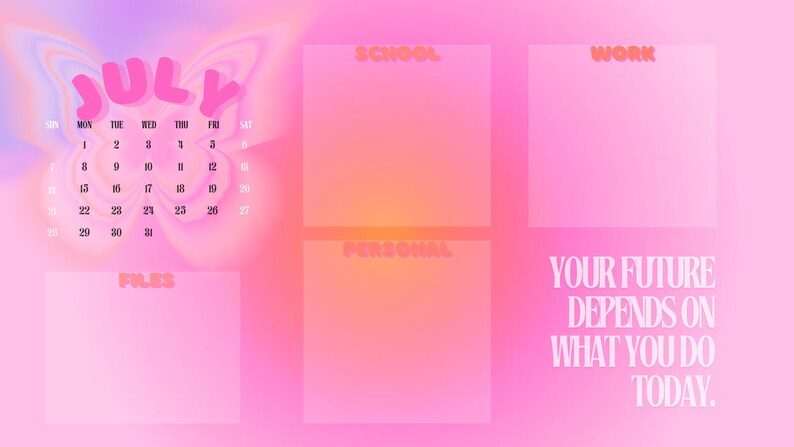 12-month Aura Desktop Organizer Wallpapers - Etsy