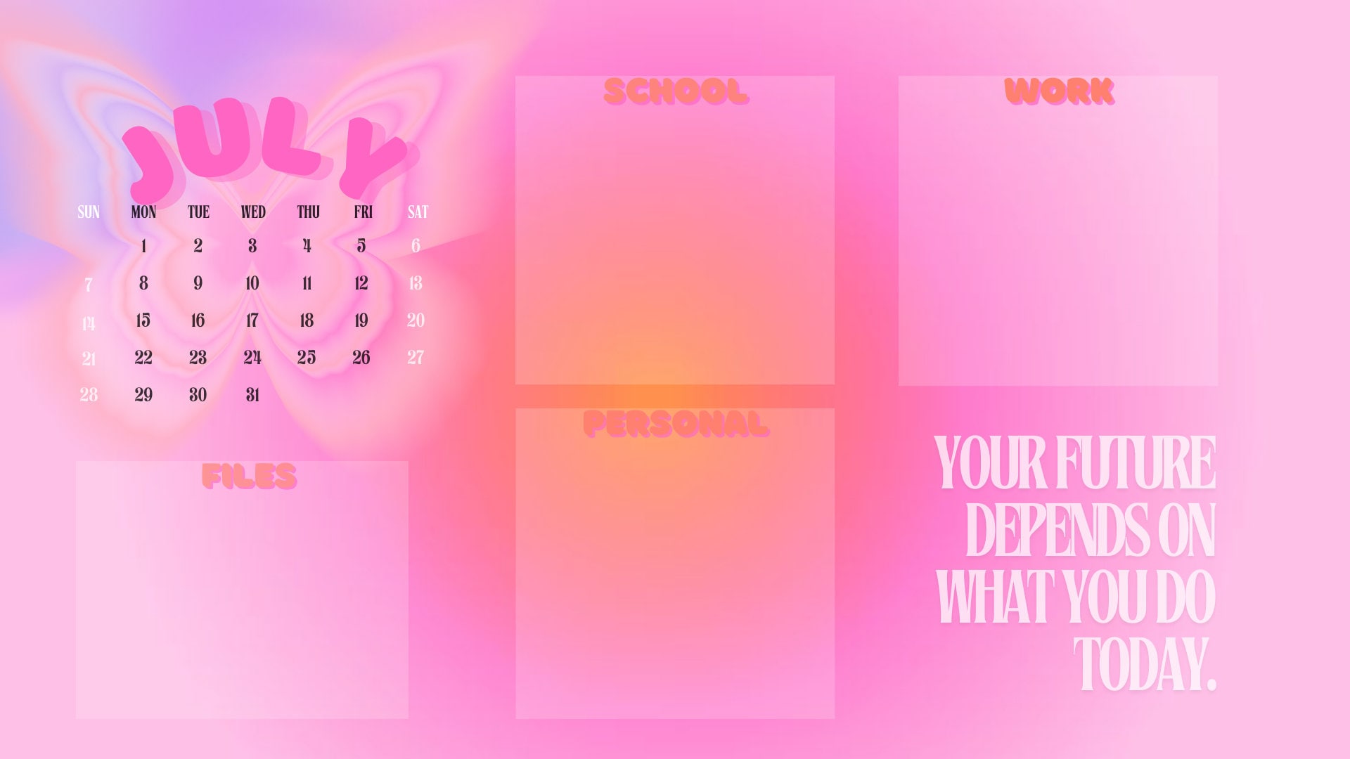 12-month Aura Desktop Organizer Wallpapers - Etsy