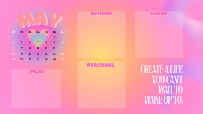 12-month Aura Desktop Organizer Wallpapers - Etsy